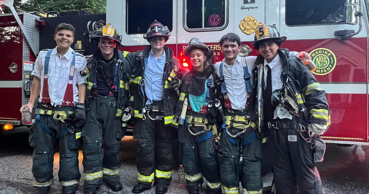 Six volunteer firefighters leave high school graduation to put out ...